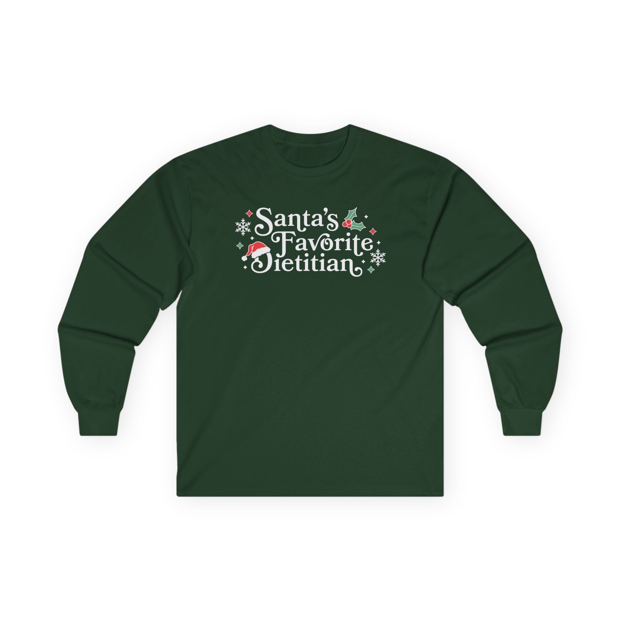 Santa's Favorite Dietitian Long Sleeve Tee – Donut Season