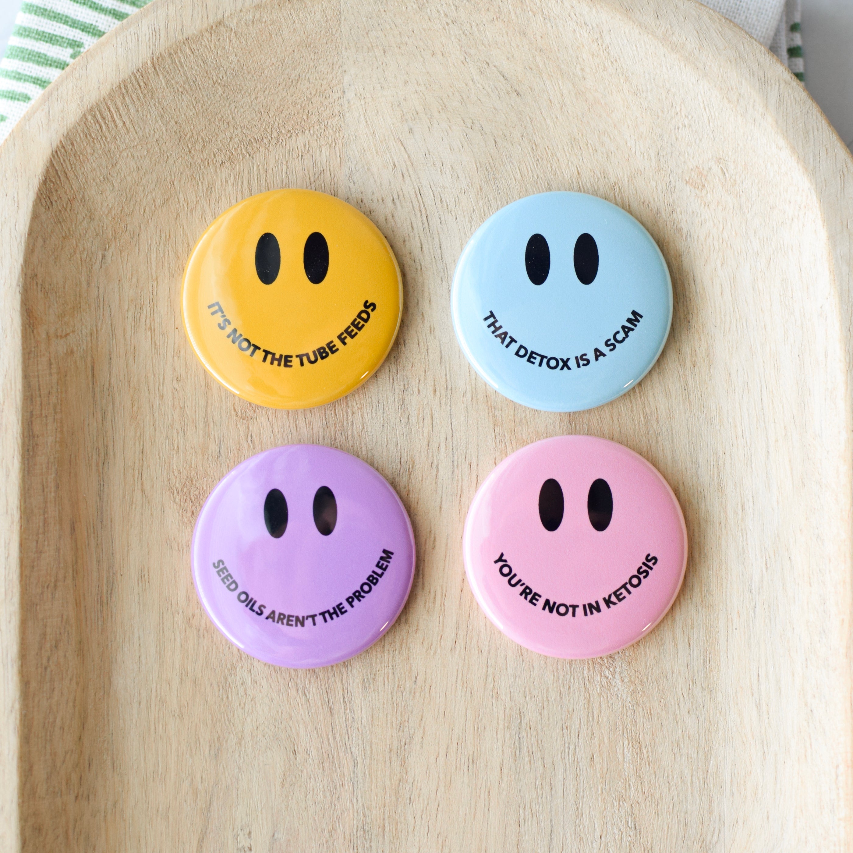 Sassy Smileys Button or Magnet Bundle – Donut Season